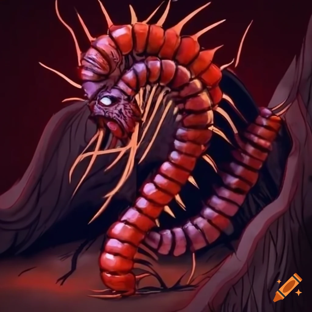 Screwtape, demonic centipede in vivziepop style on Craiyon