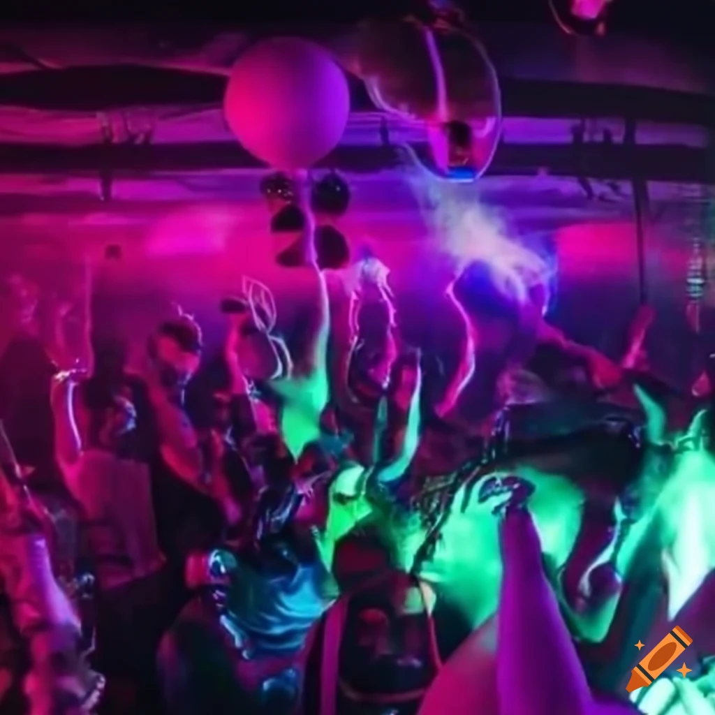 Rave-party on Craiyon