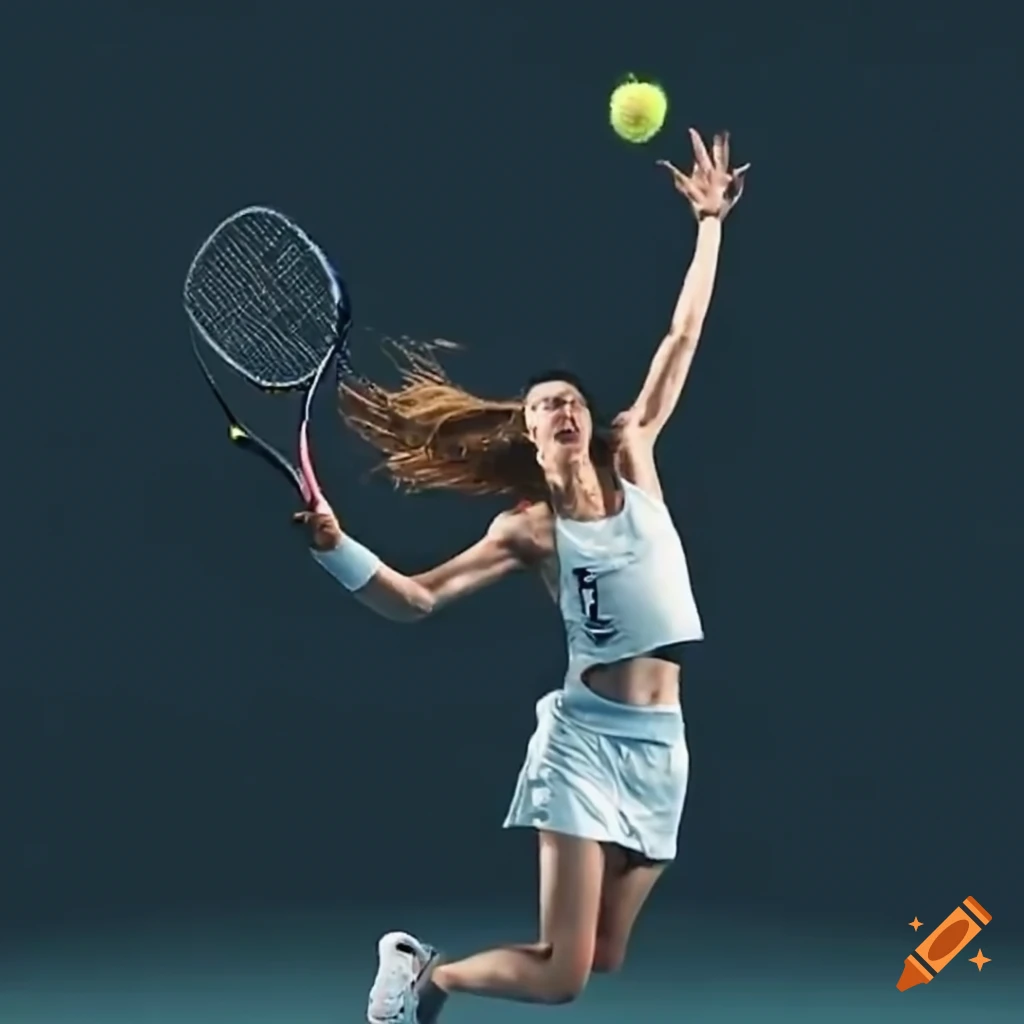 Tennis overhead smash on Craiyon