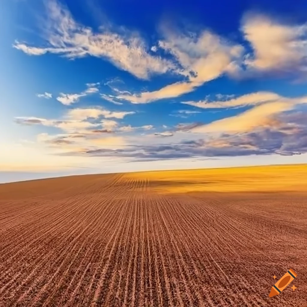 Open fields stretching to the horizon in breathtaking landscapes on Craiyon