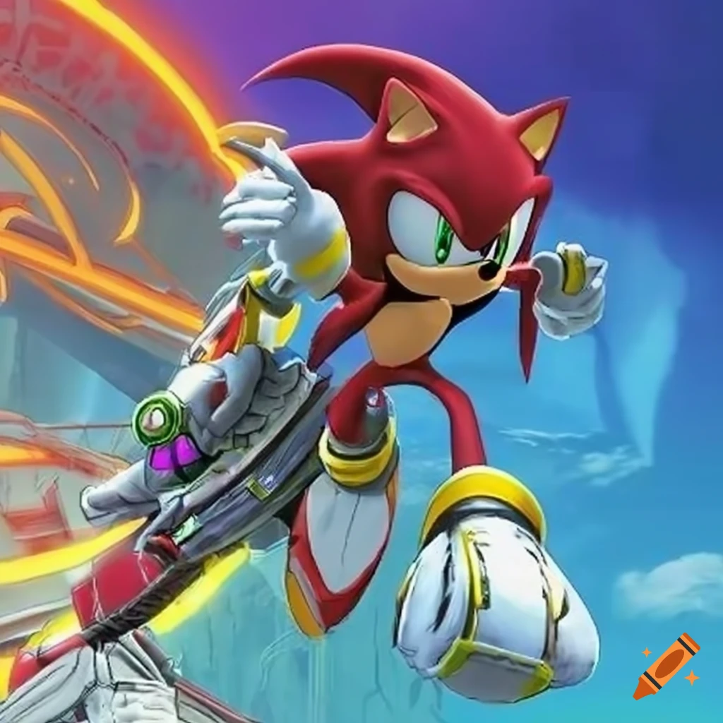 Cover art for Sonic Riders video game featuring Jet the Hawk in action ...