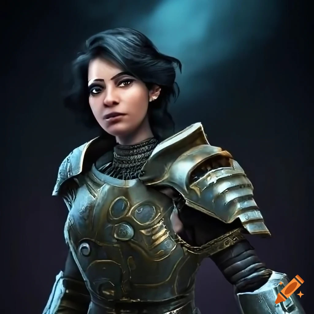 Captain asha kaur in legion of dawn armor exuding strength and ...