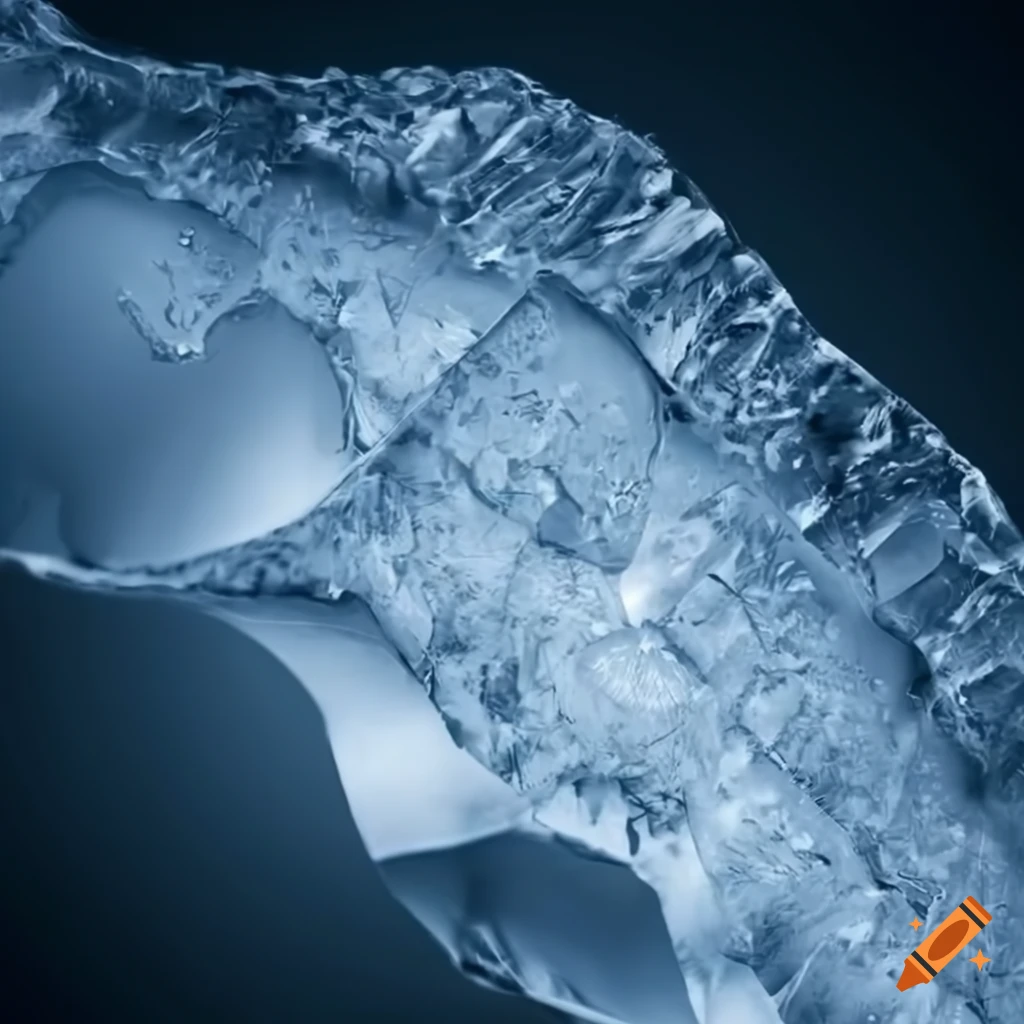 Ice banner in a realistic style on Craiyon