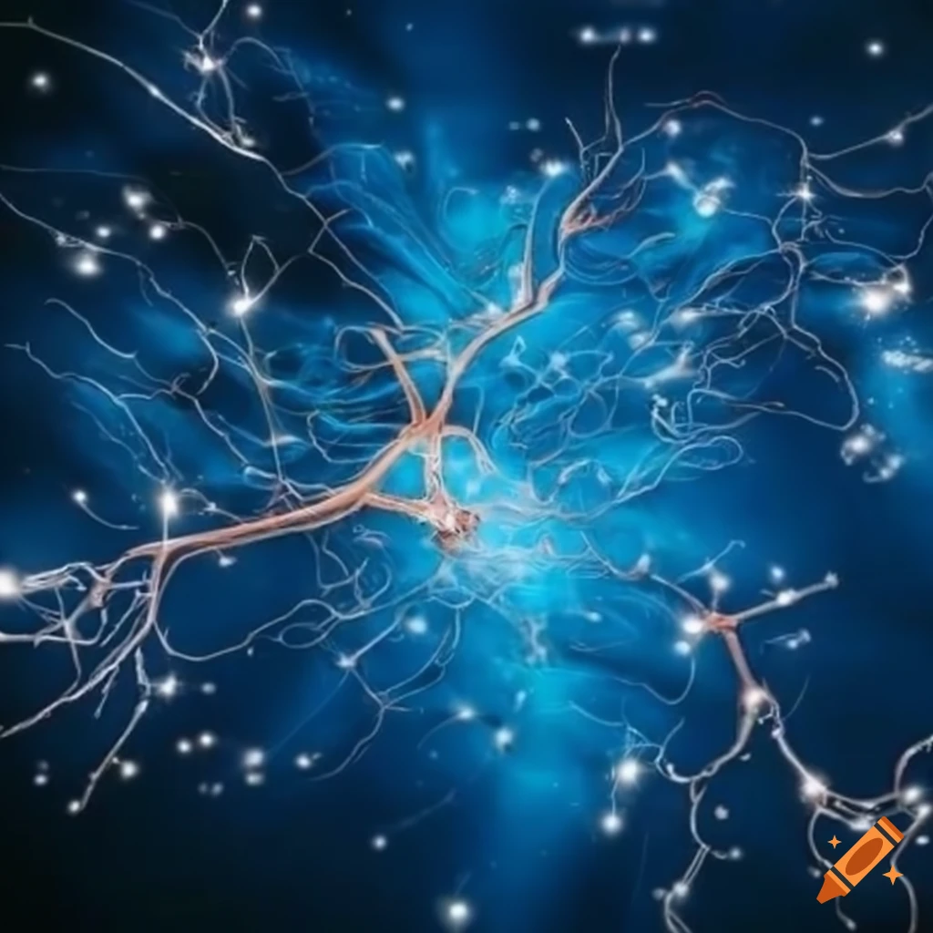 Visualization of a neural network in information technology on Craiyon