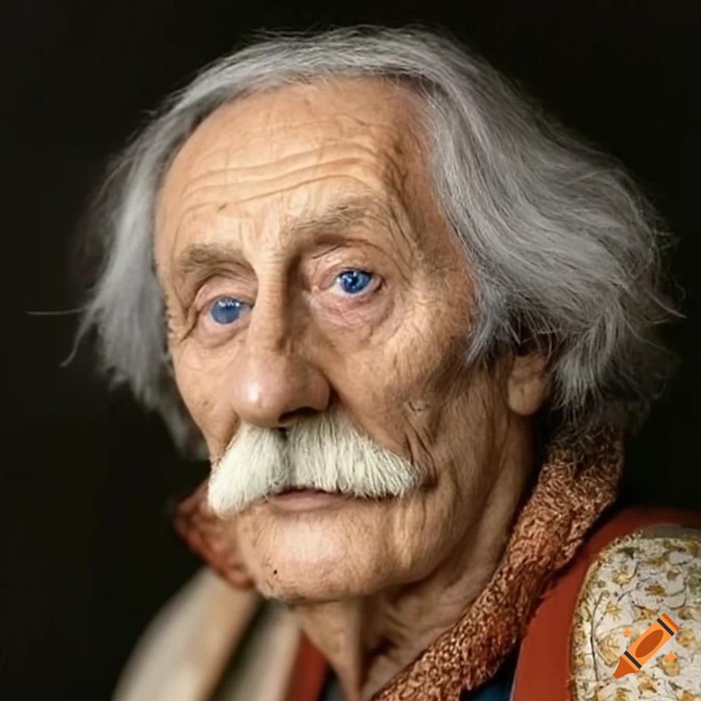 Jean Rochefort as a rich and elegant medieval lord with a greying ...