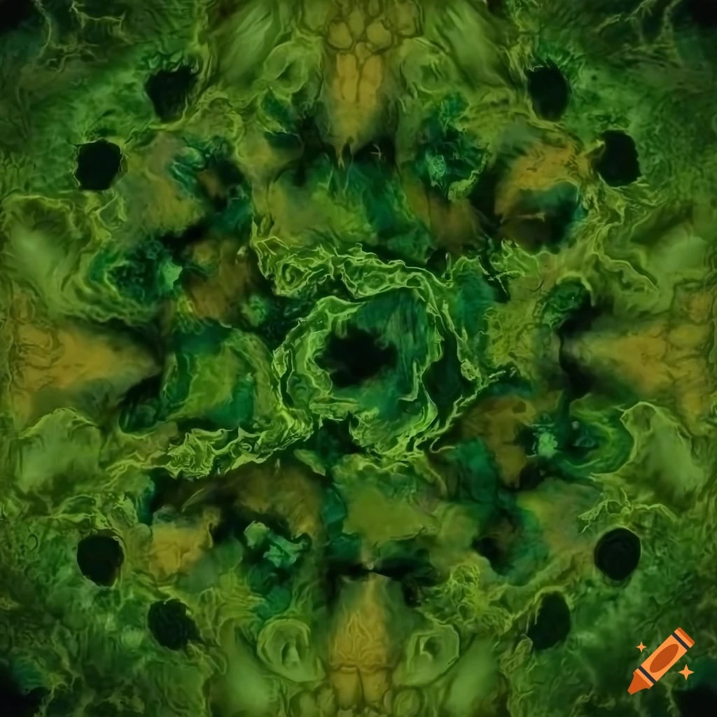 Top-down view of an endless green forest abstracted as map textures on ...
