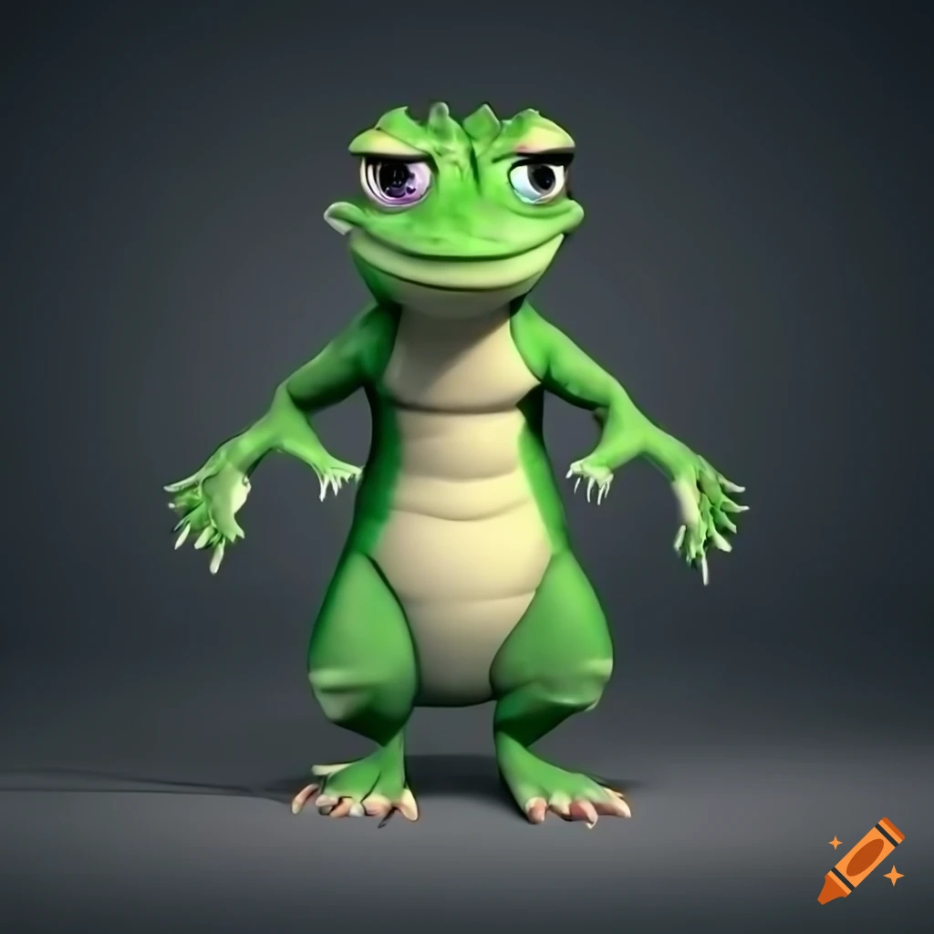 Adorable cartoon anthro lizard with intricate snakelike scales in 8k ...