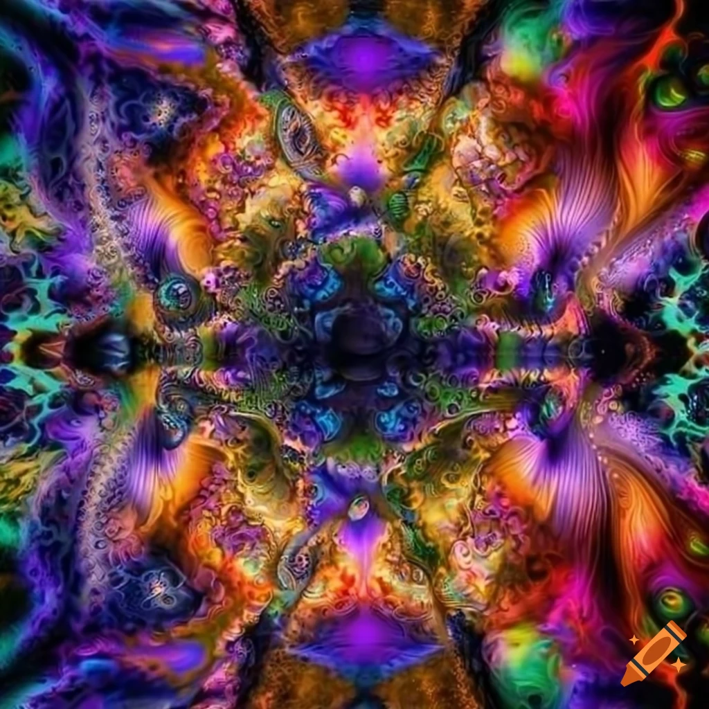 Intricate abstract art with captivating fractal patterns and radiant ...