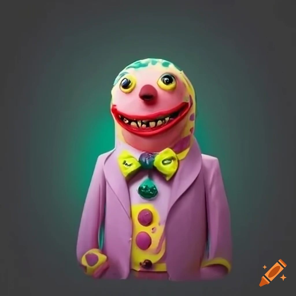 Artistic illustration of mr blobby merged with the joker character on ...