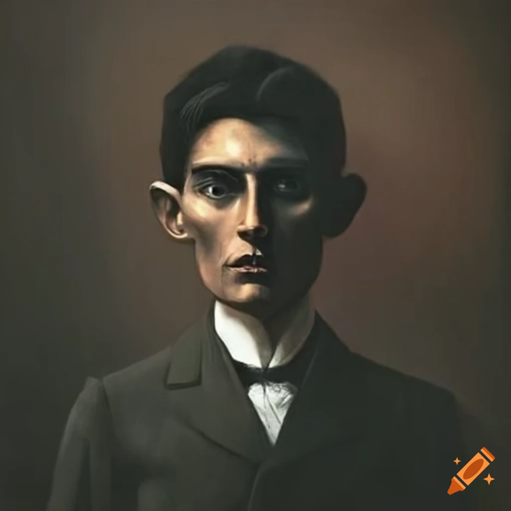 Aesthetic image of franz kafka in vintage style on Craiyon