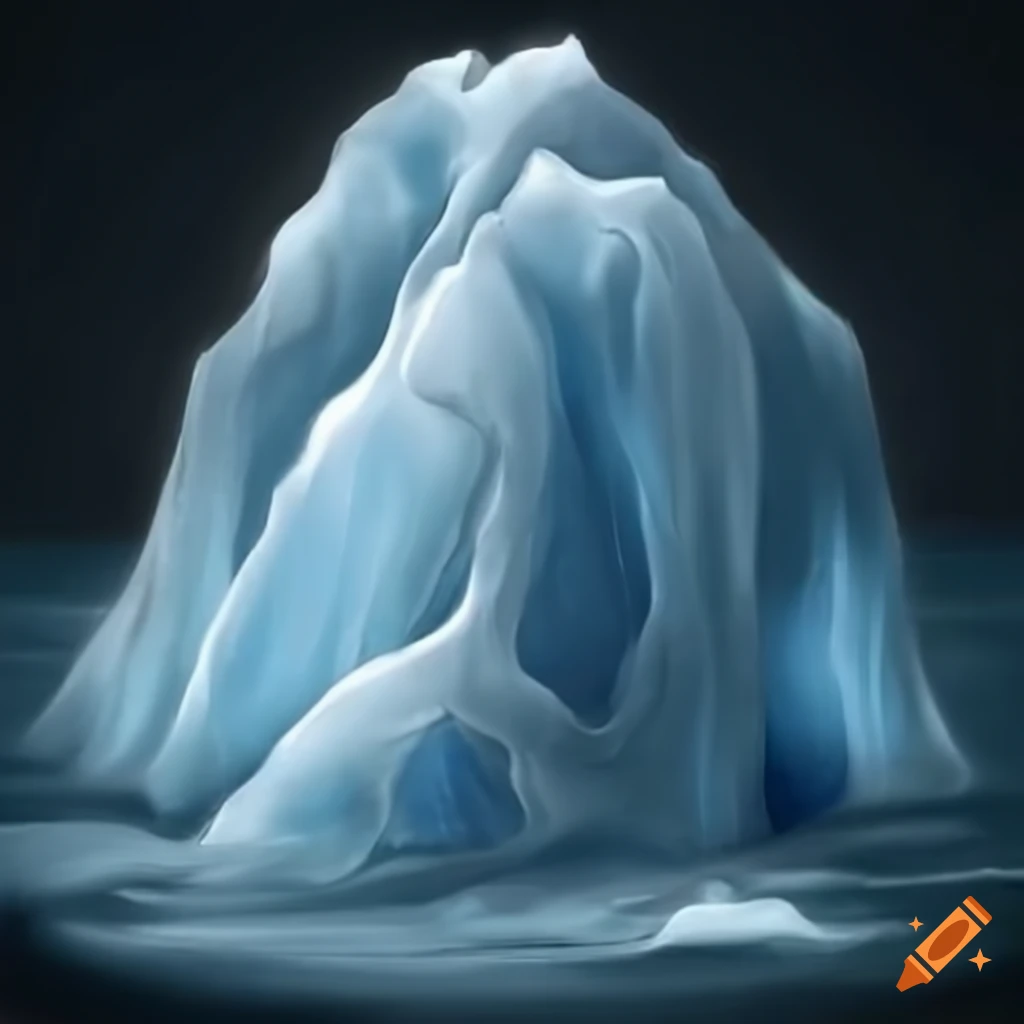 Solid ice texture on Craiyon