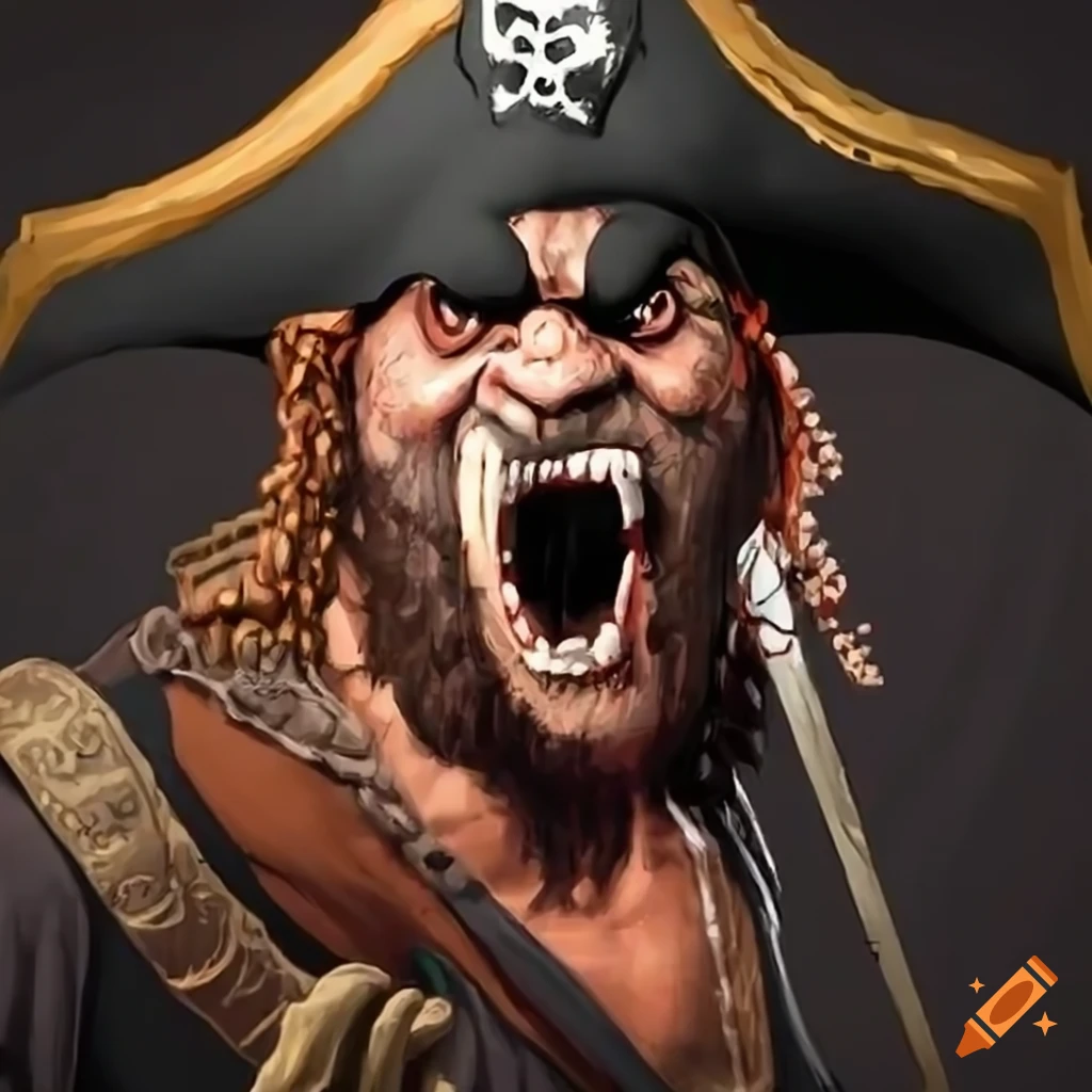 Angry pirate man on Craiyon