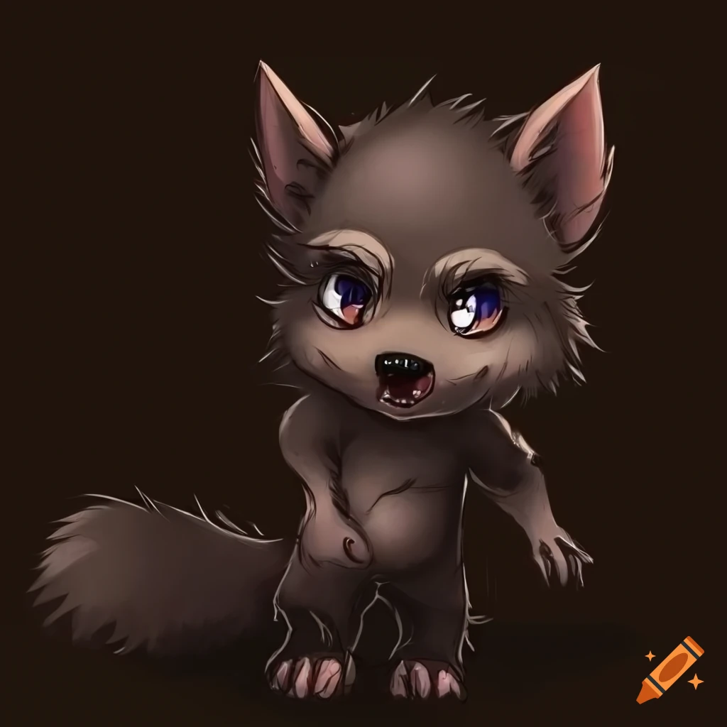 Cute werewolf illustration on Craiyon