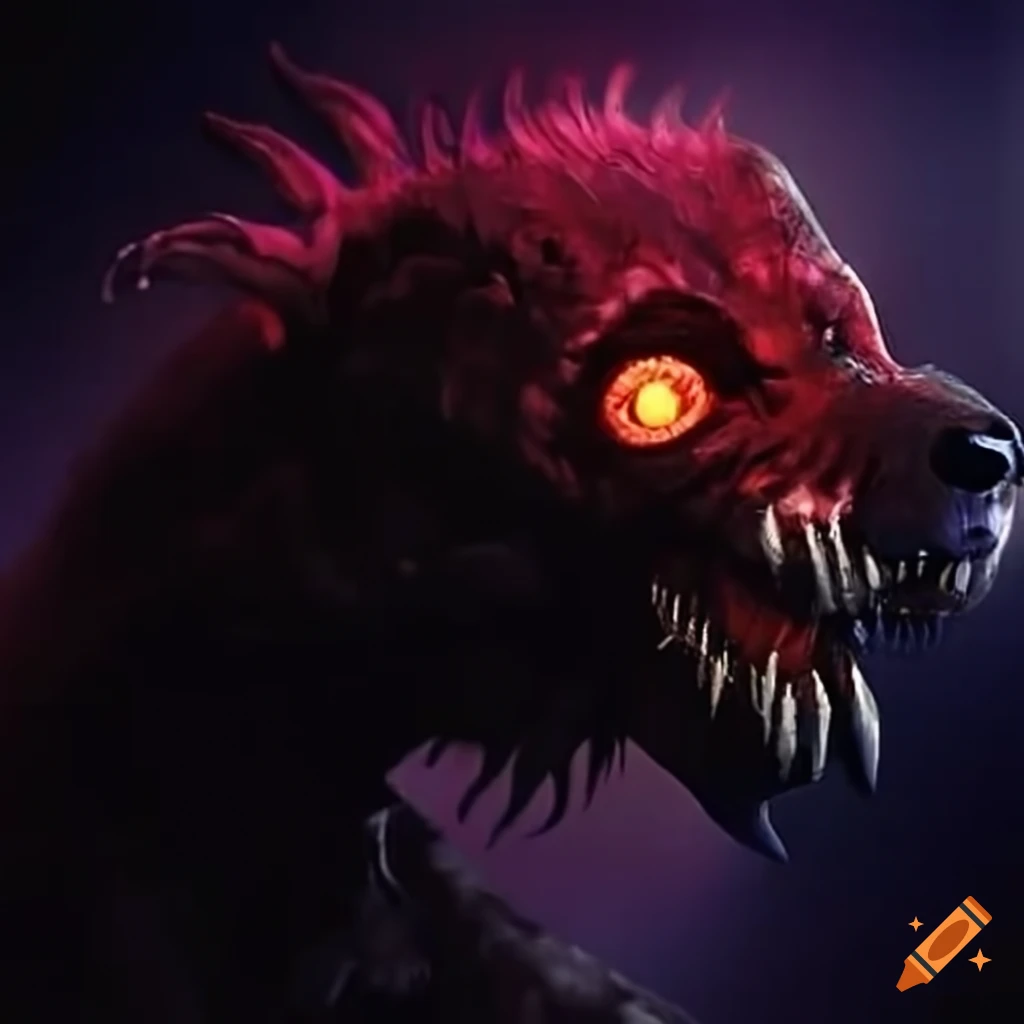 Nightmare dog on Craiyon