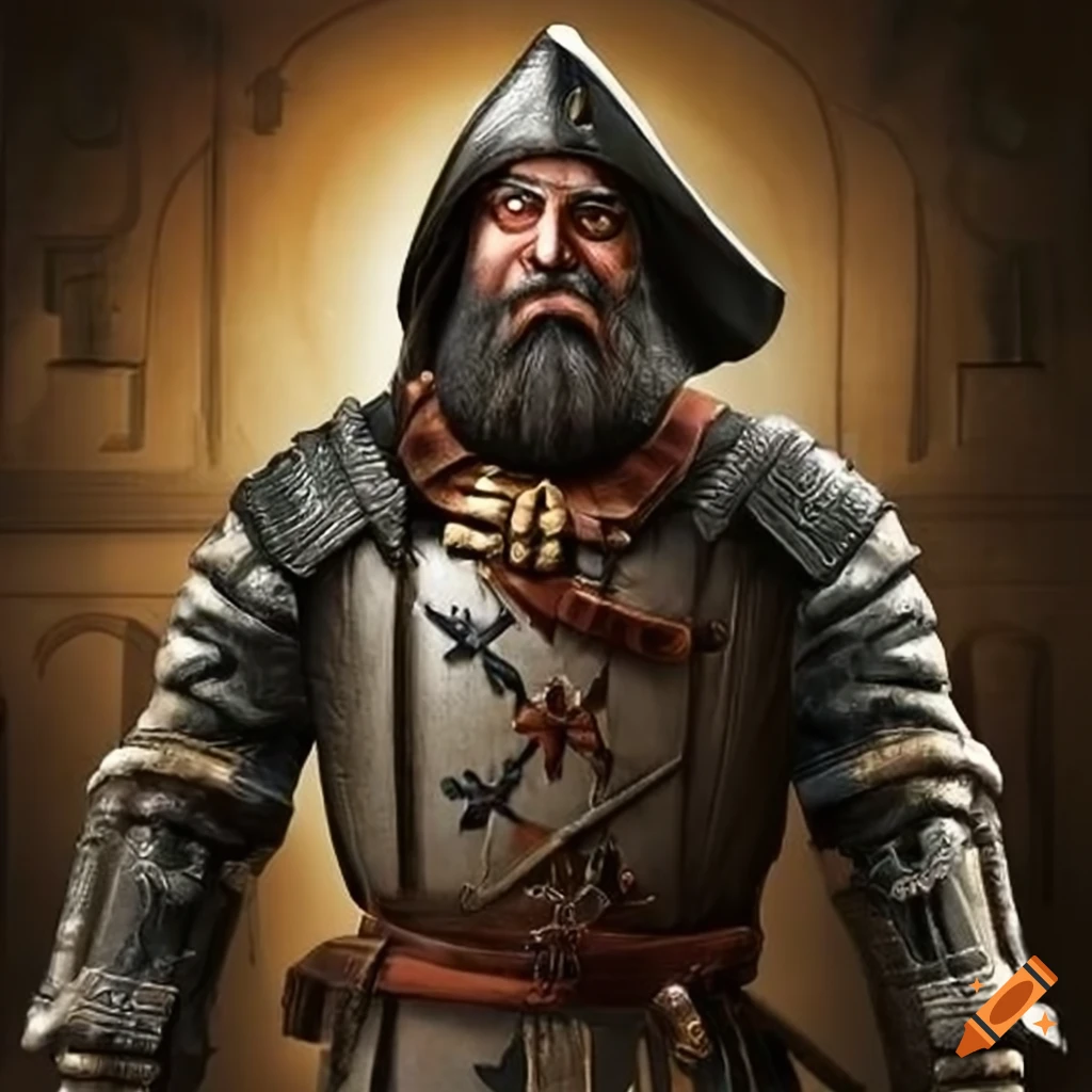 Medieval sea captain on Craiyon