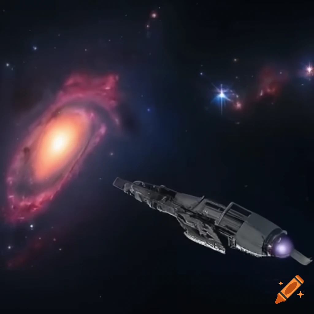 Galaxy Class Destroyer in the voids of the Universe on Craiyon