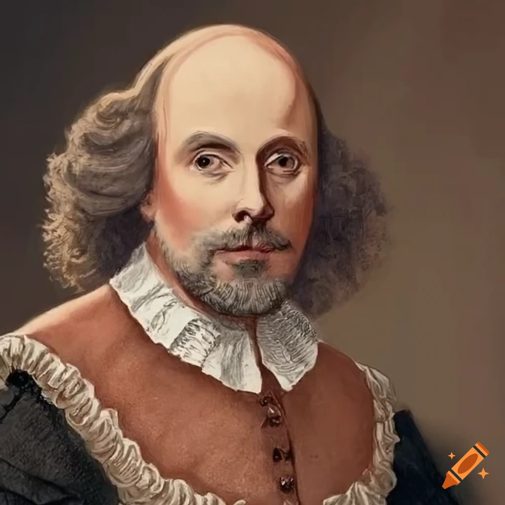 Drawing of William Shakespeare on Craiyon
