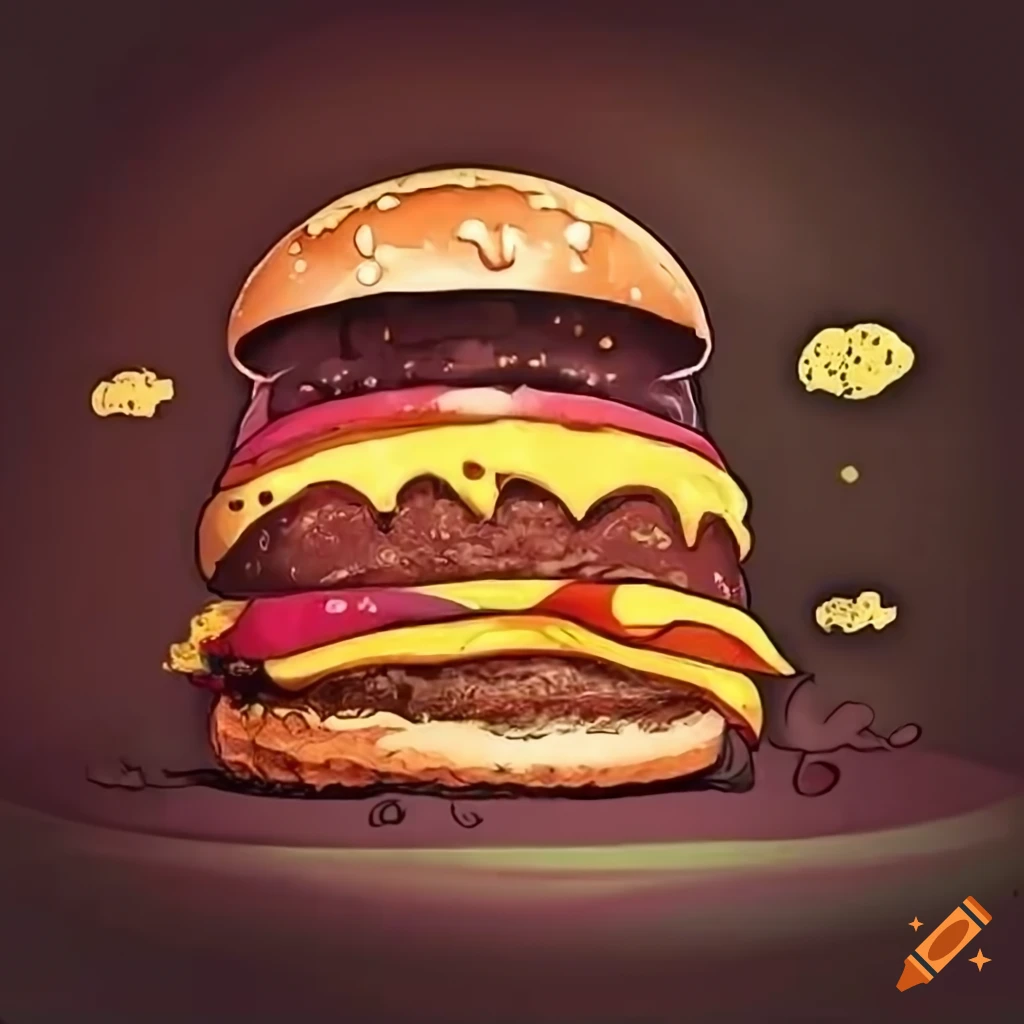 Burger Haven's vibrant storefront with happy customers and diverse ...