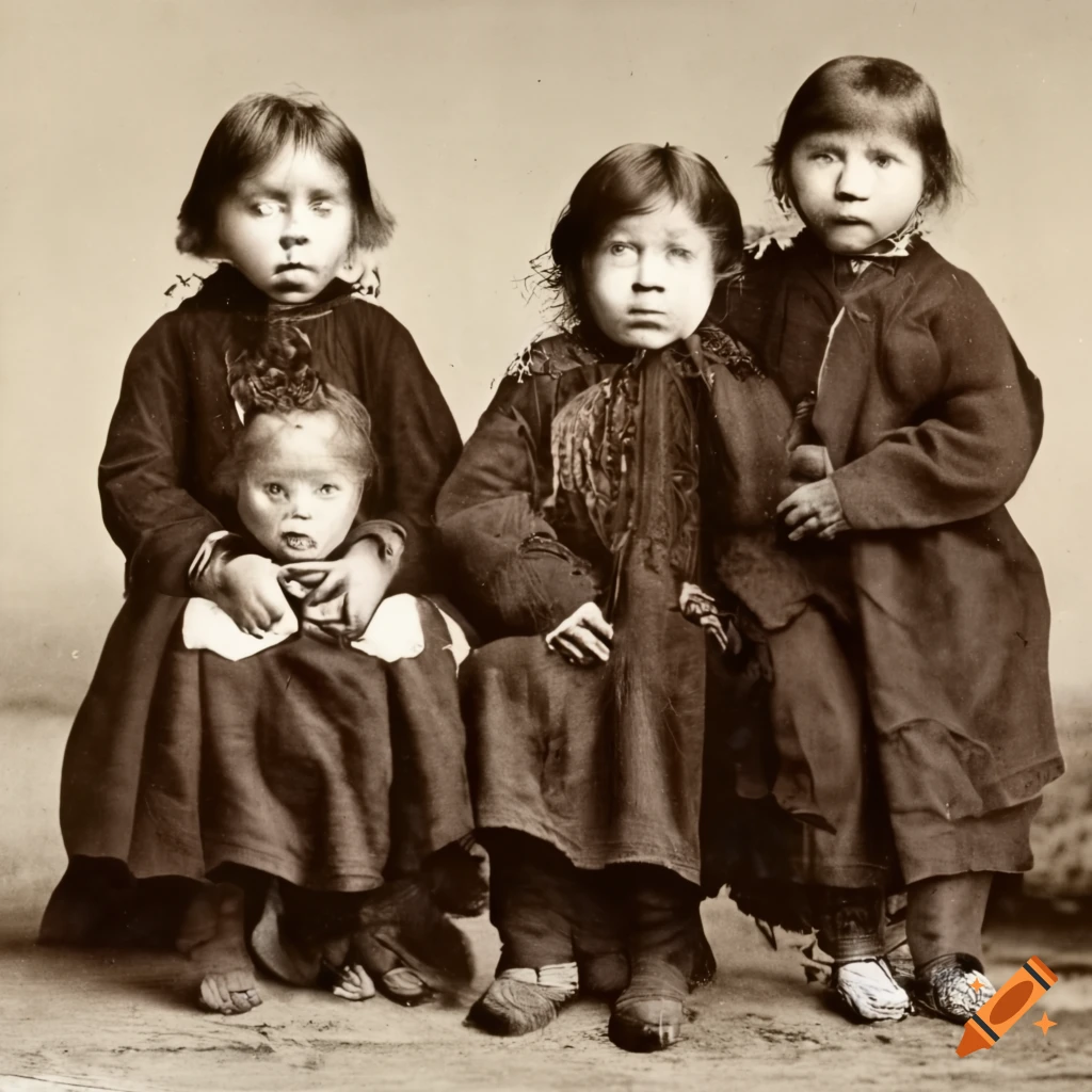 Photo of Wolf Children from 1886 on Craiyon