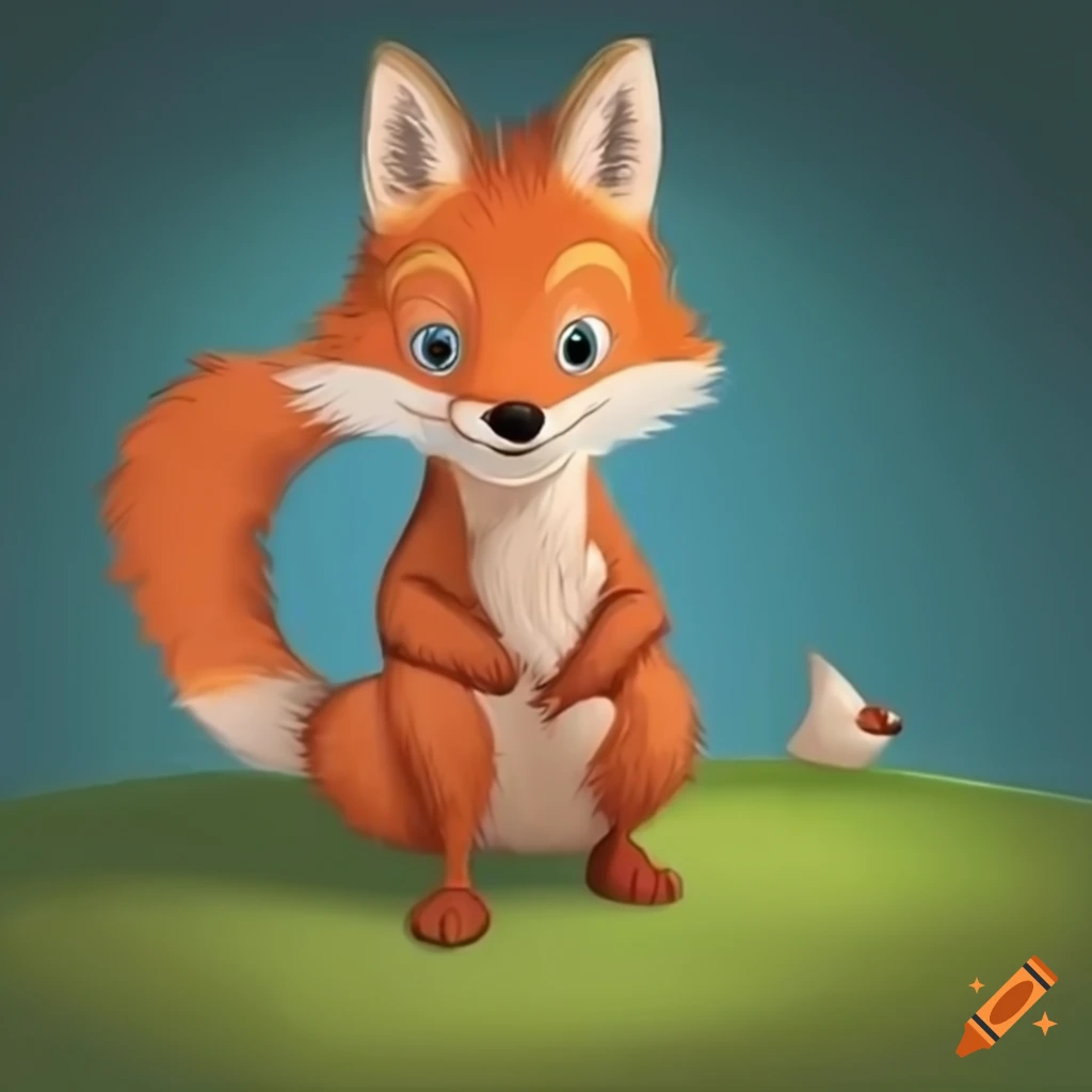 Animated fox character named Freddie for children's book on Craiyon