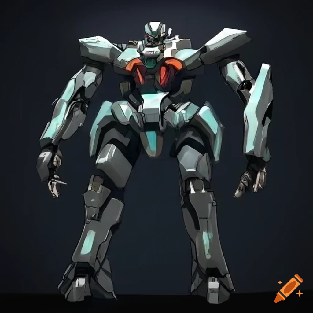 Mecha in anime style on Craiyon