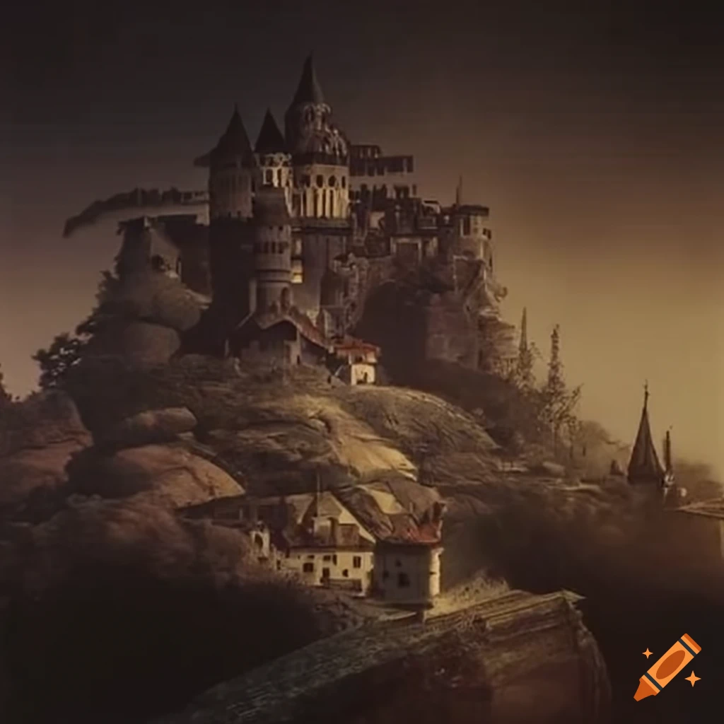 Howl's Moving Castle in high resolution circa 1888 on Craiyon