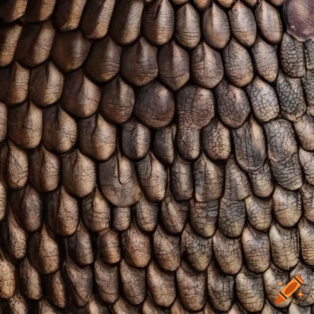 Close-up of armadillo scales texture on Craiyon