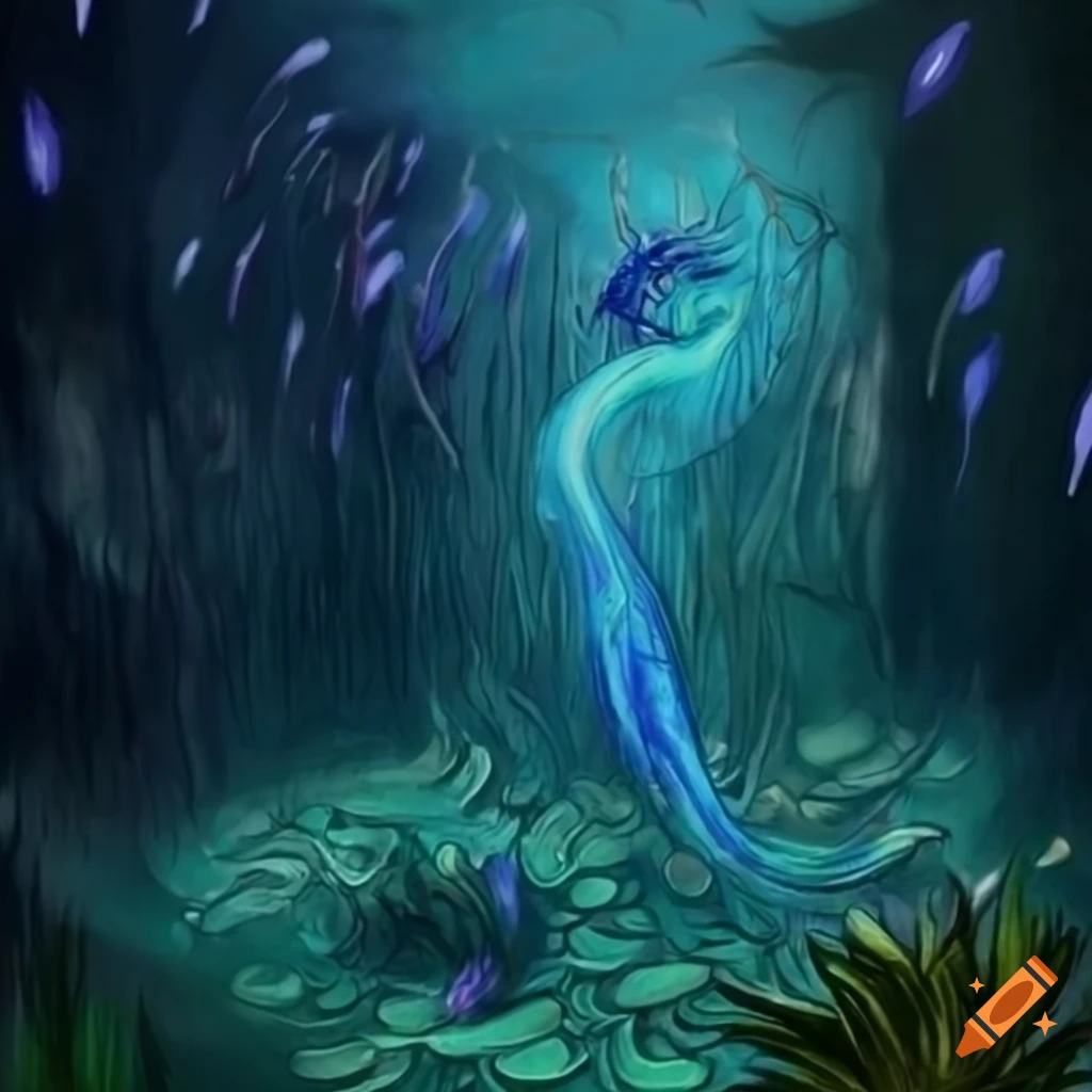 Siren's Sorrow - Aquatic plant with shimmering blue petals in Feywild ...