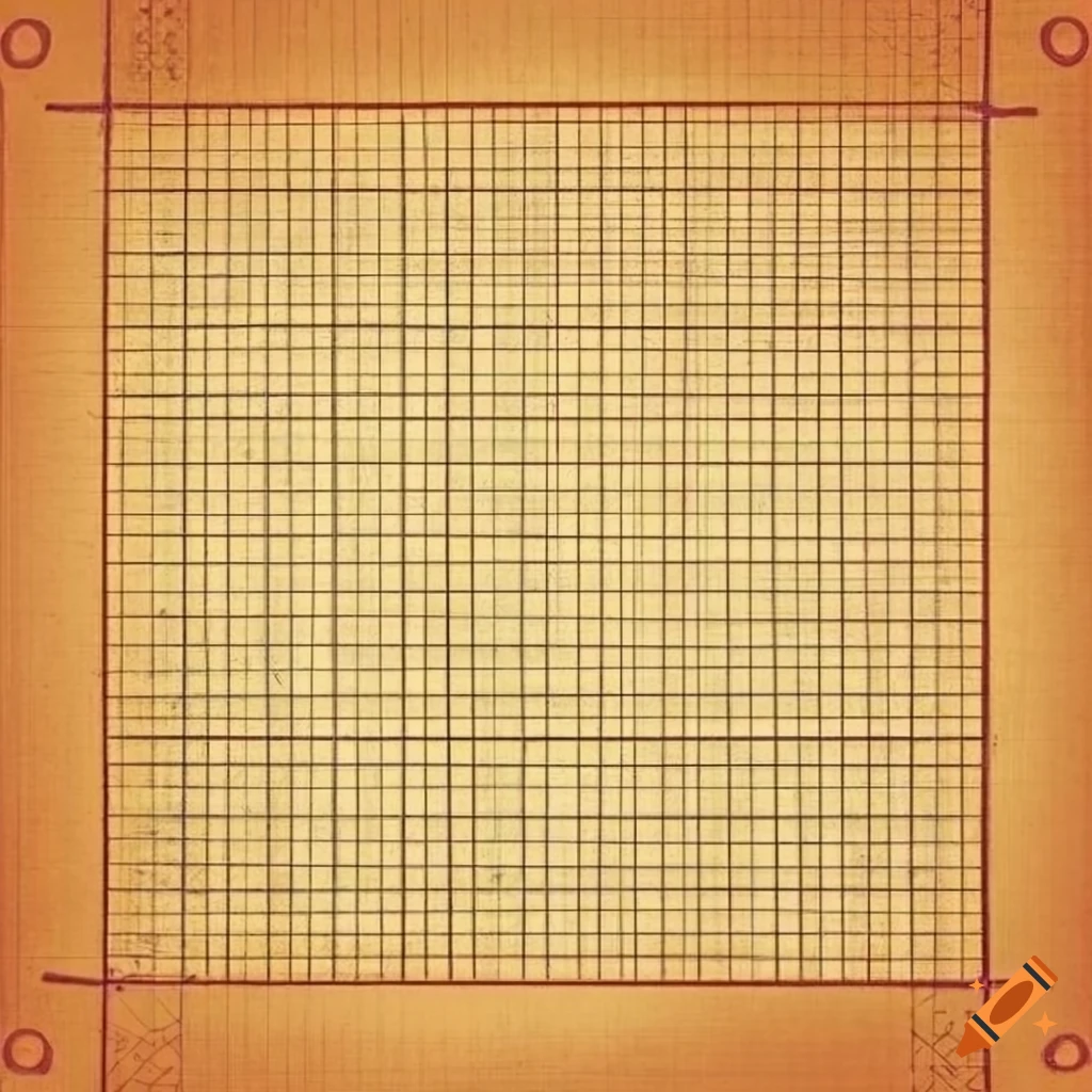Sepia worn graph paper on Craiyon