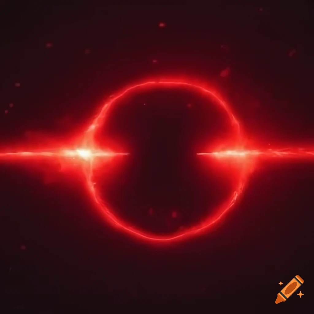Giant red laser explosion in the shape of an X, inspired by the Star ...