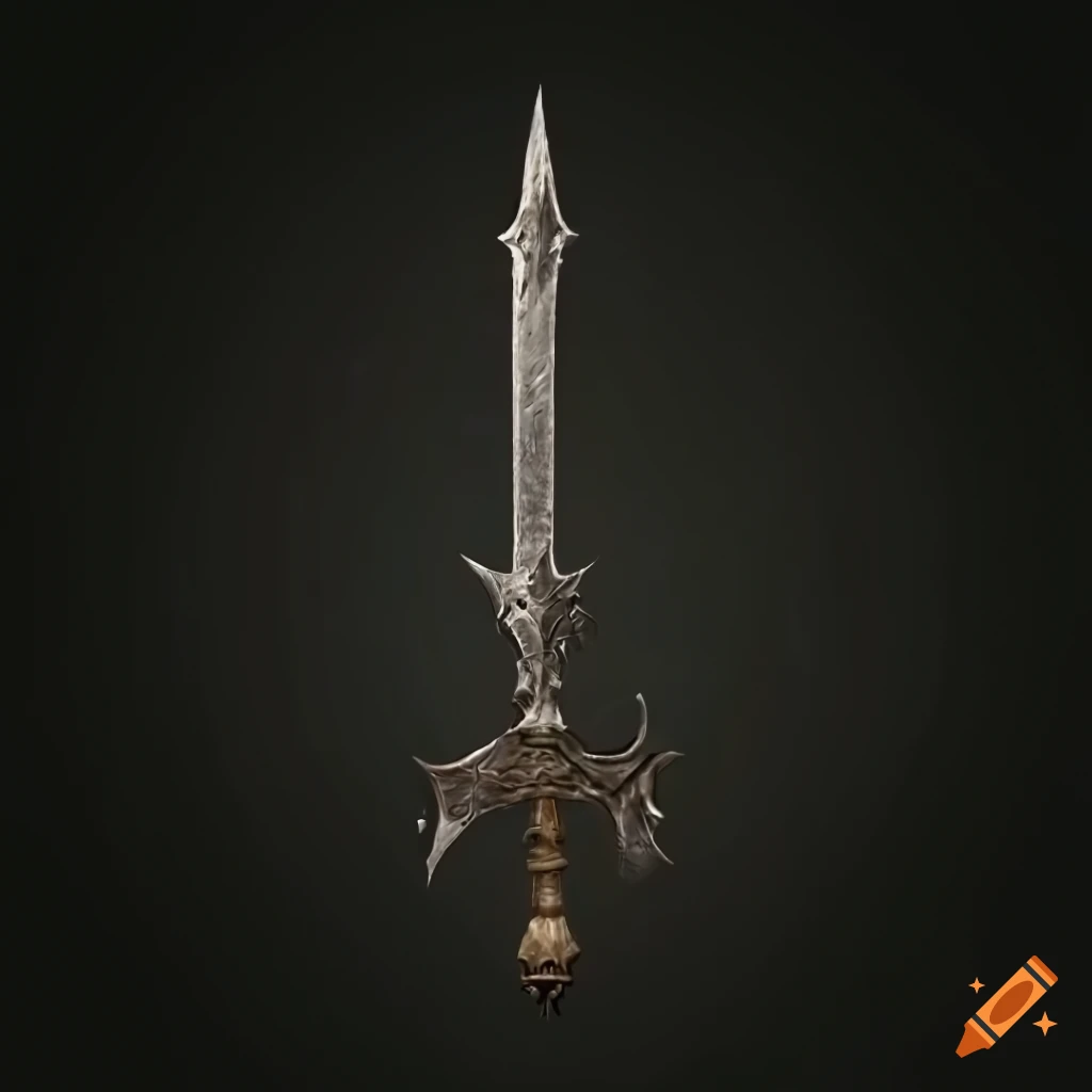 Elden Ring greatsword weapon icon with evil spiked thorns on Craiyon