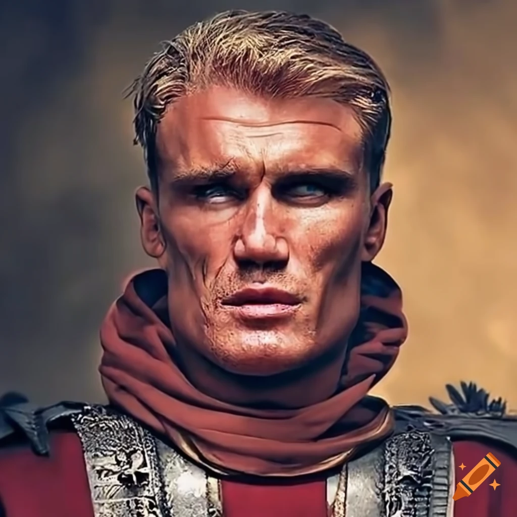 Actor in roman legionary attire on Craiyon