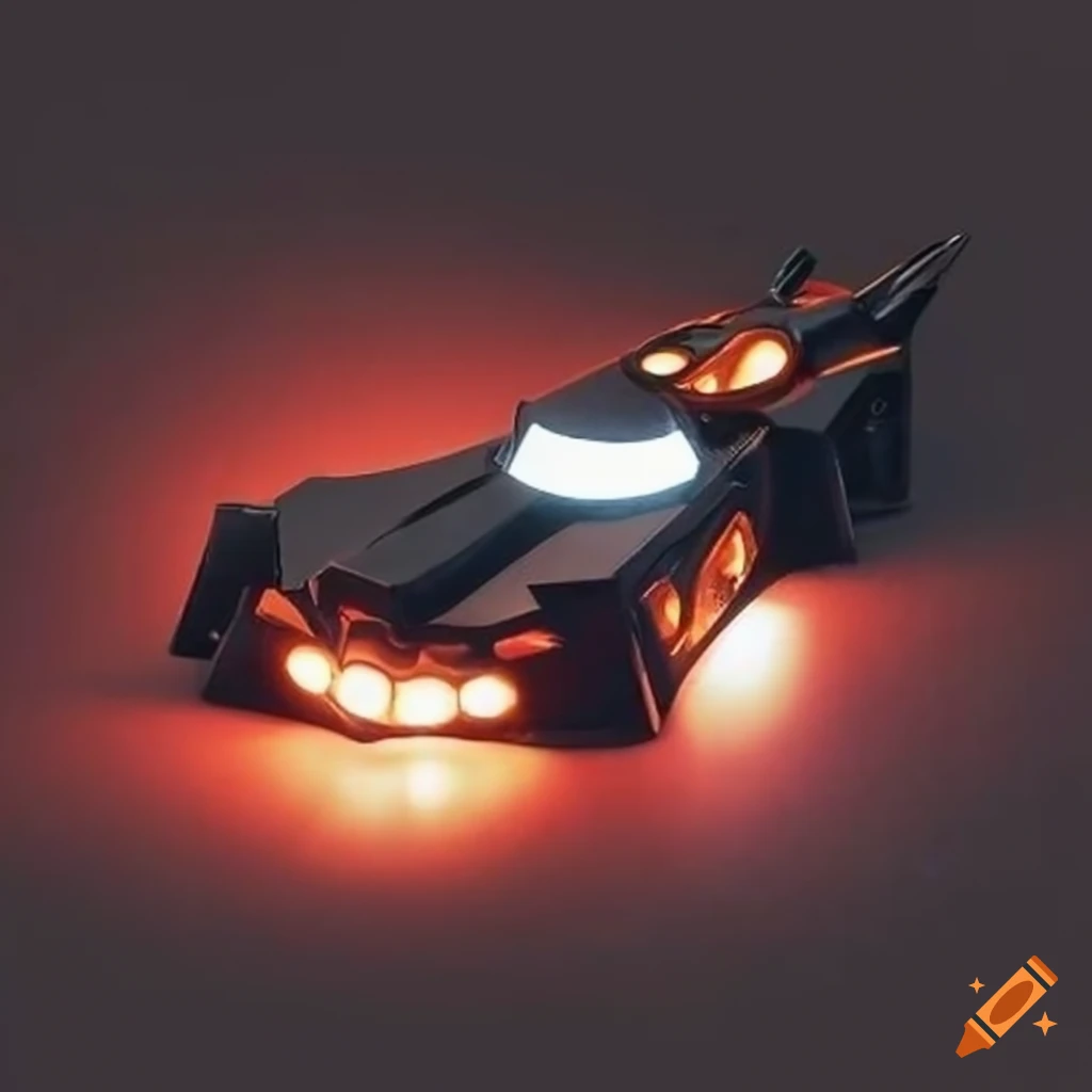 Batmobile car desk lamp projector on Craiyon