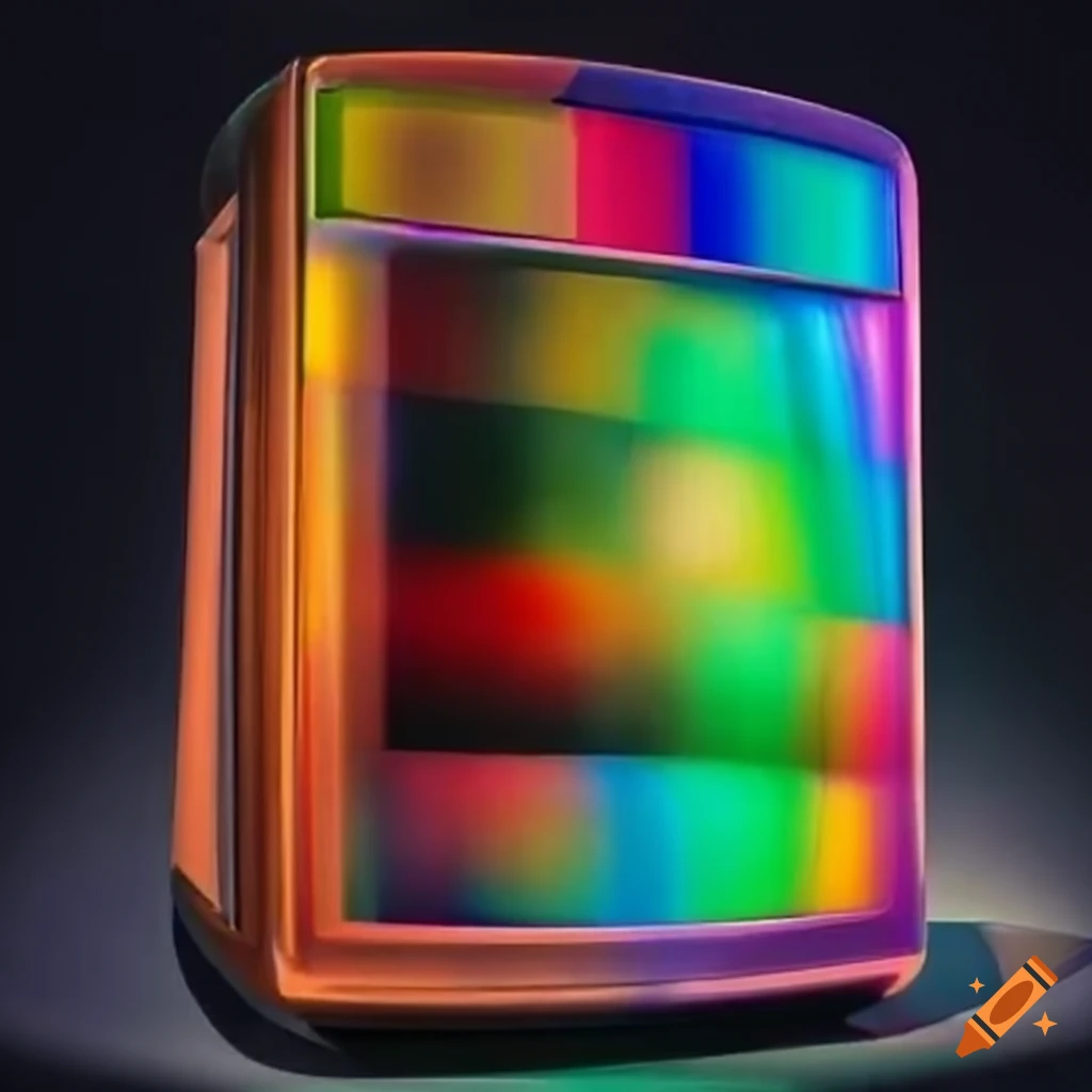 Multicolored television screen on Craiyon