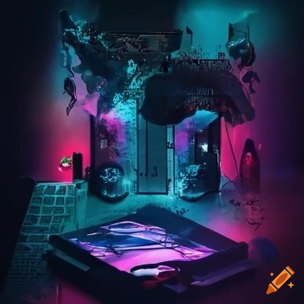 Album cover for techno hip hop project featuring urban rave vibes on ...