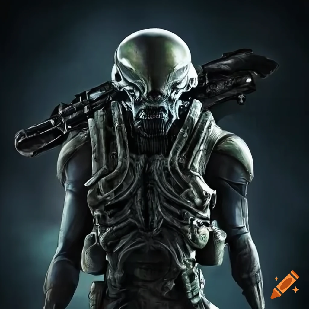 Alien soldier on Craiyon