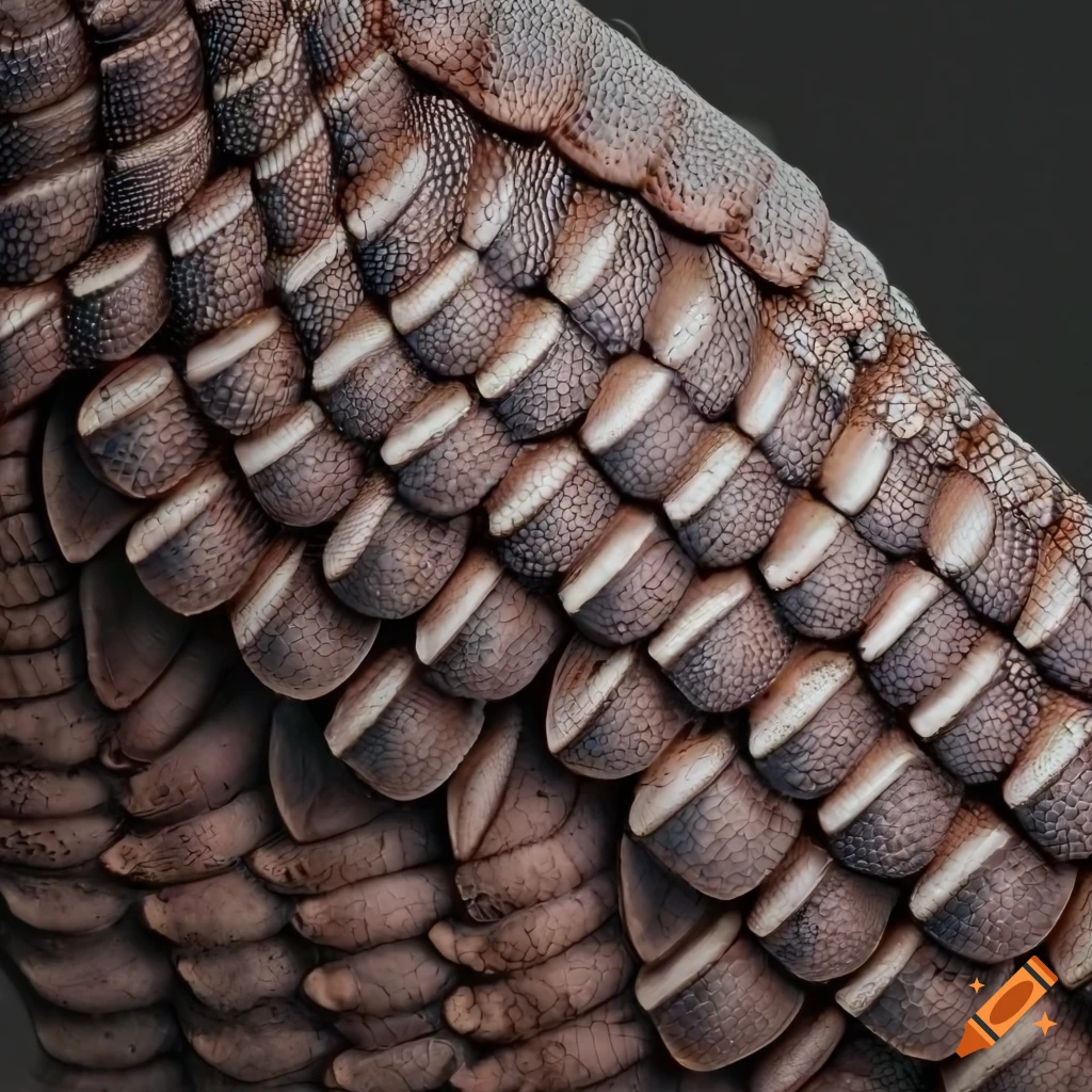 Close-up of armadillo scales texture on Craiyon
