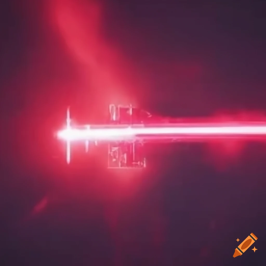 Giant red laser explosion in a cinematic Star Wars universe on Craiyon