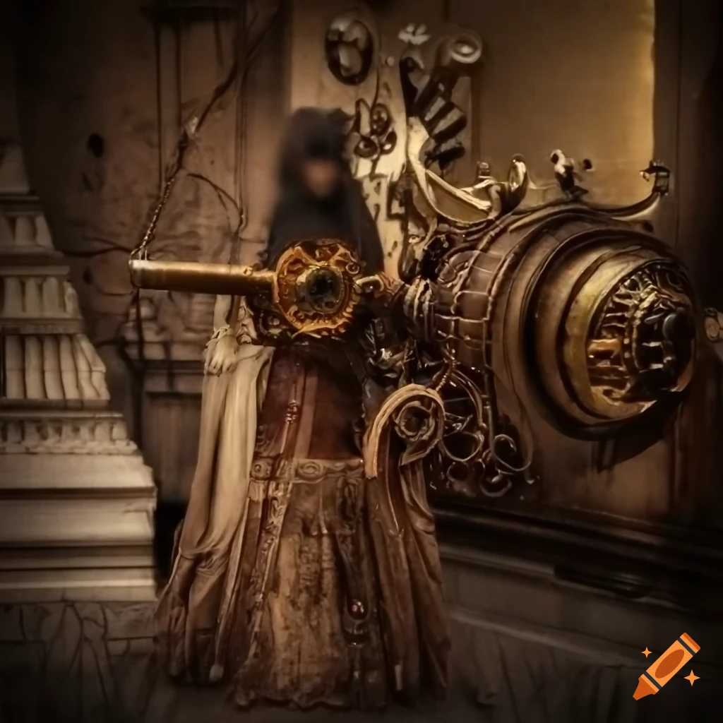 Steampunk inspired design on Craiyon