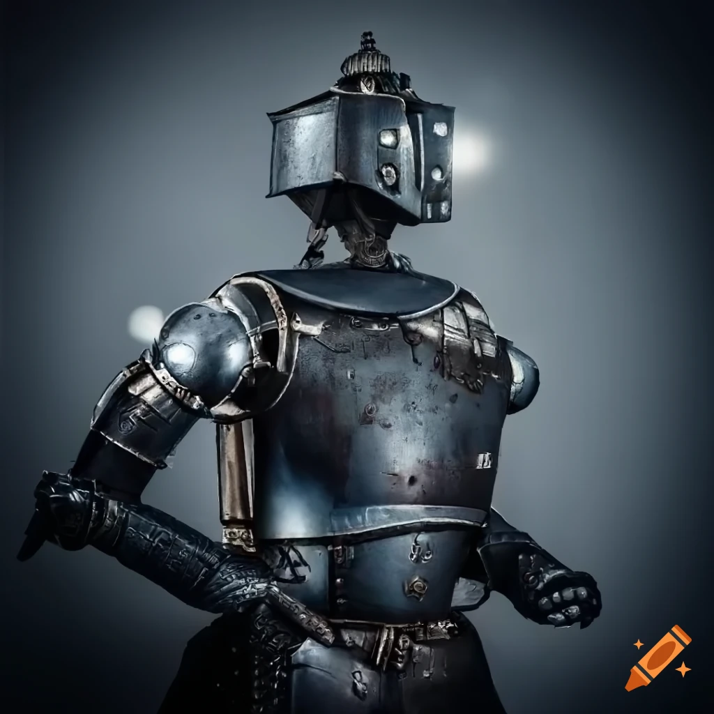 Ancient robot knight on Craiyon