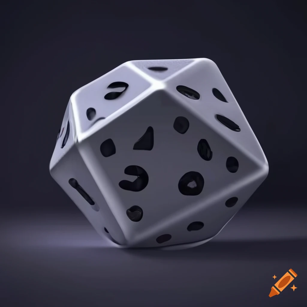 Intricate infinity dice design in stunning 3D wireframe on Craiyon