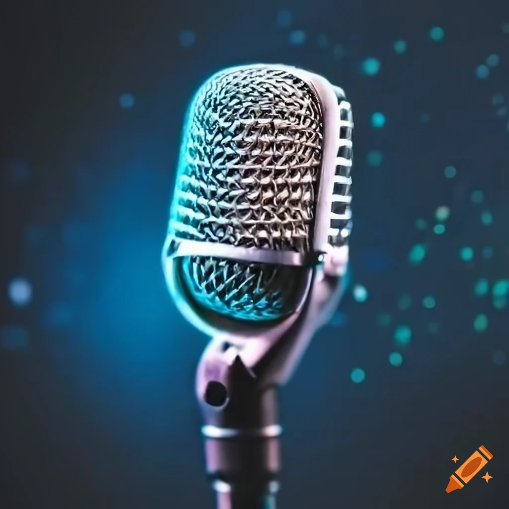 Futuristic microphone on Craiyon