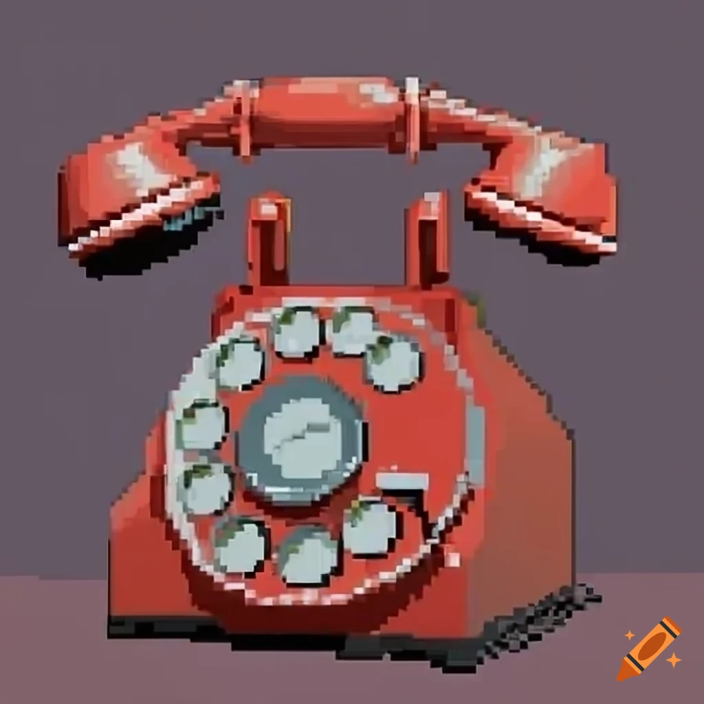Red rotary corded retro phone with moebius the incal comics artwork on ...