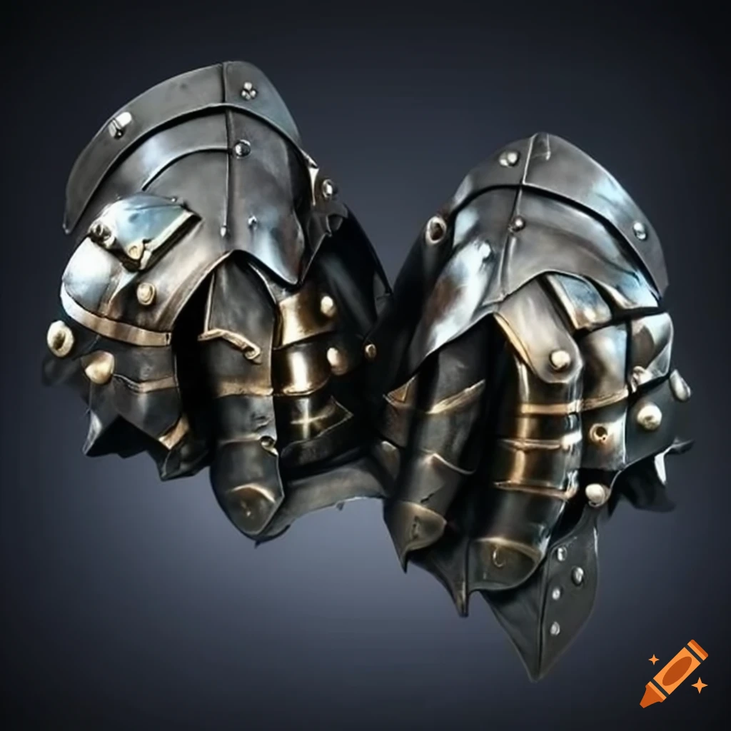 Magic heavy battle steel gauntlets on Craiyon