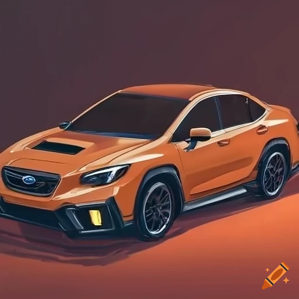 2022 subaru wrx vb orange on Craiyon
