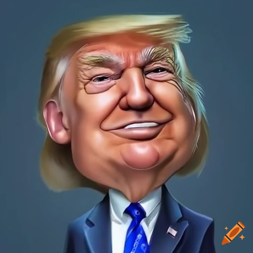 Hilarious caricature smiling on Craiyon