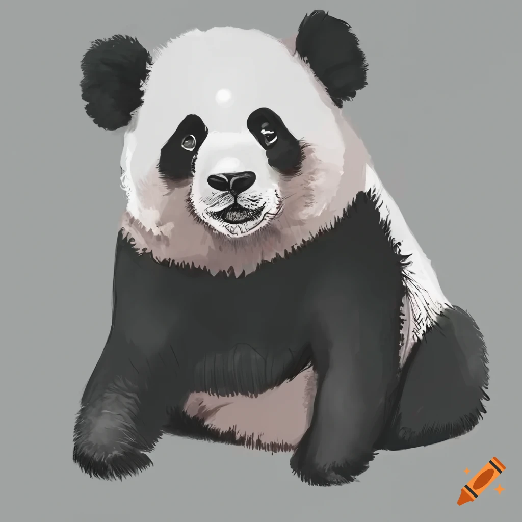 Panda drawing on Craiyon
