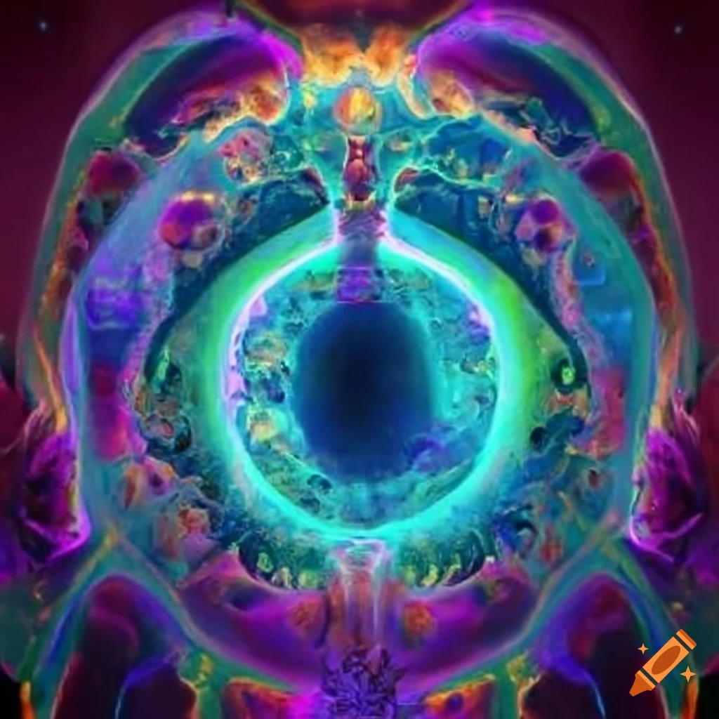 Conceptual artwork depicting the theory of evolution and the origin of ...