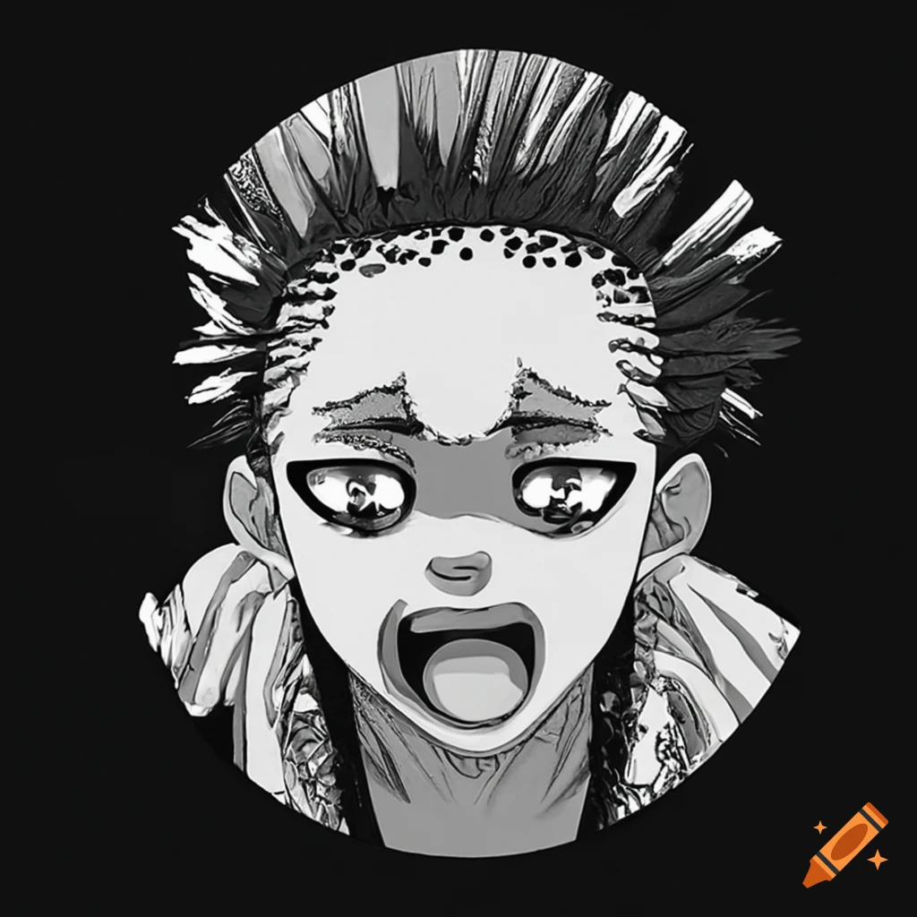 Travis Scott with diamond grills in fish eye view on Craiyon