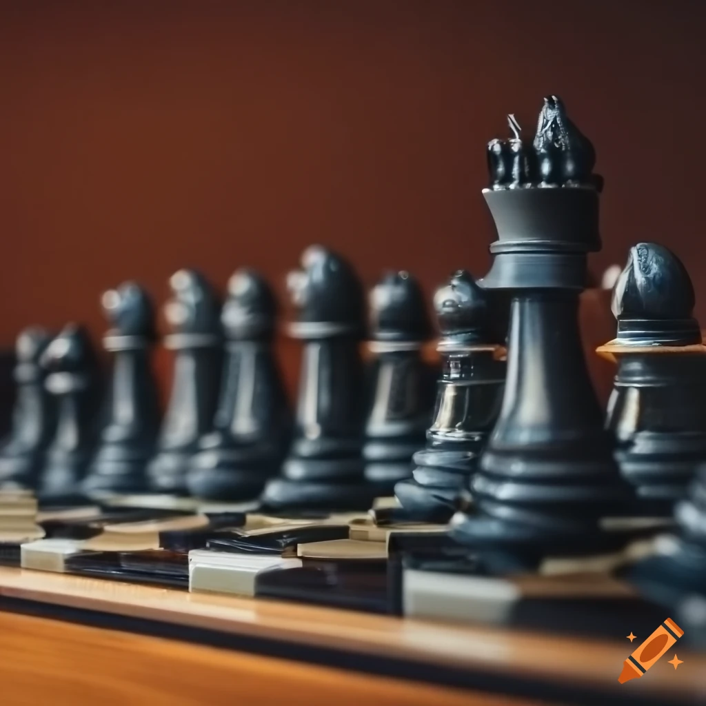 Classy chess setup on Craiyon